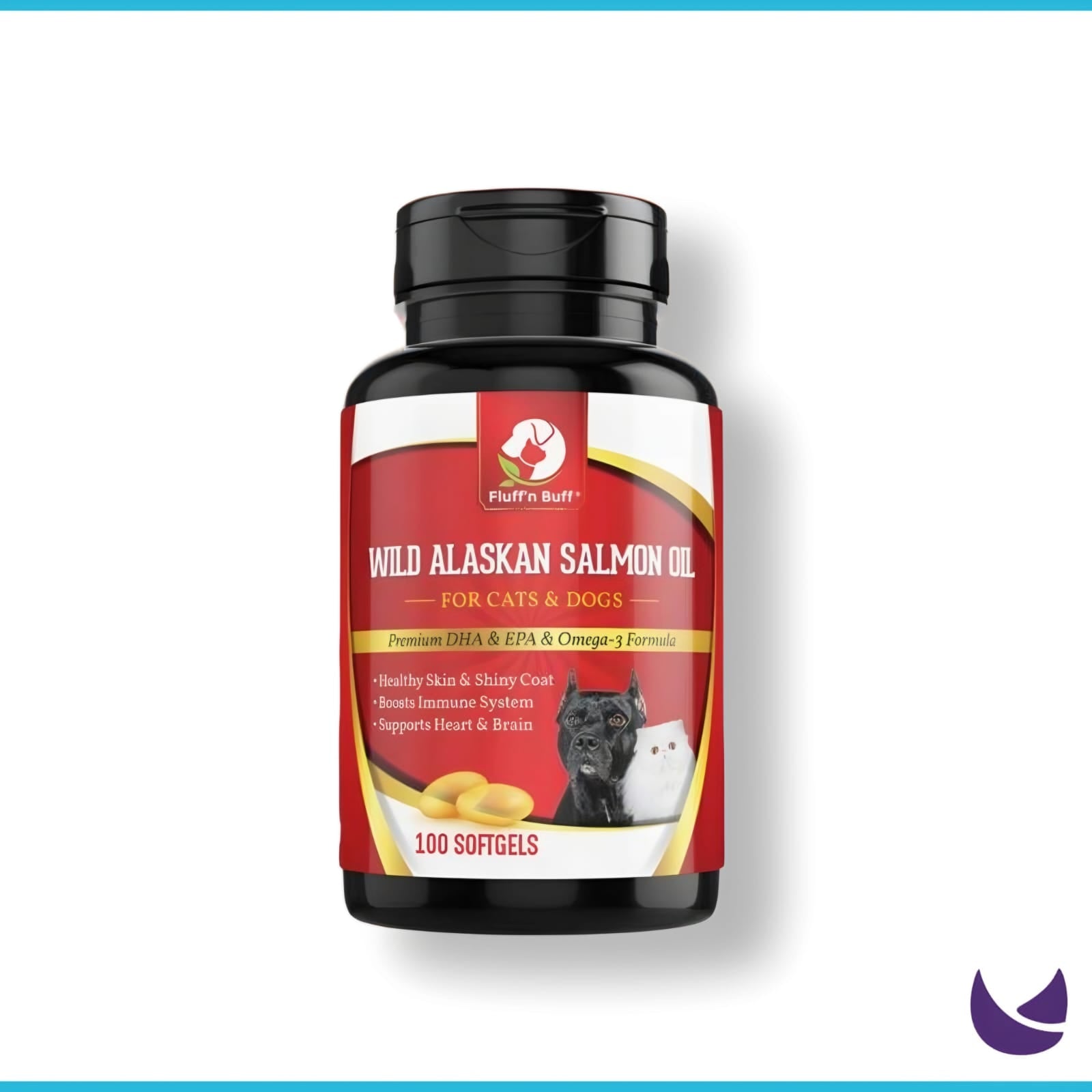 Fluff n Bluff Wild Alaskan Salmon Oil | Fish Oil Capsules – Chubby Meows