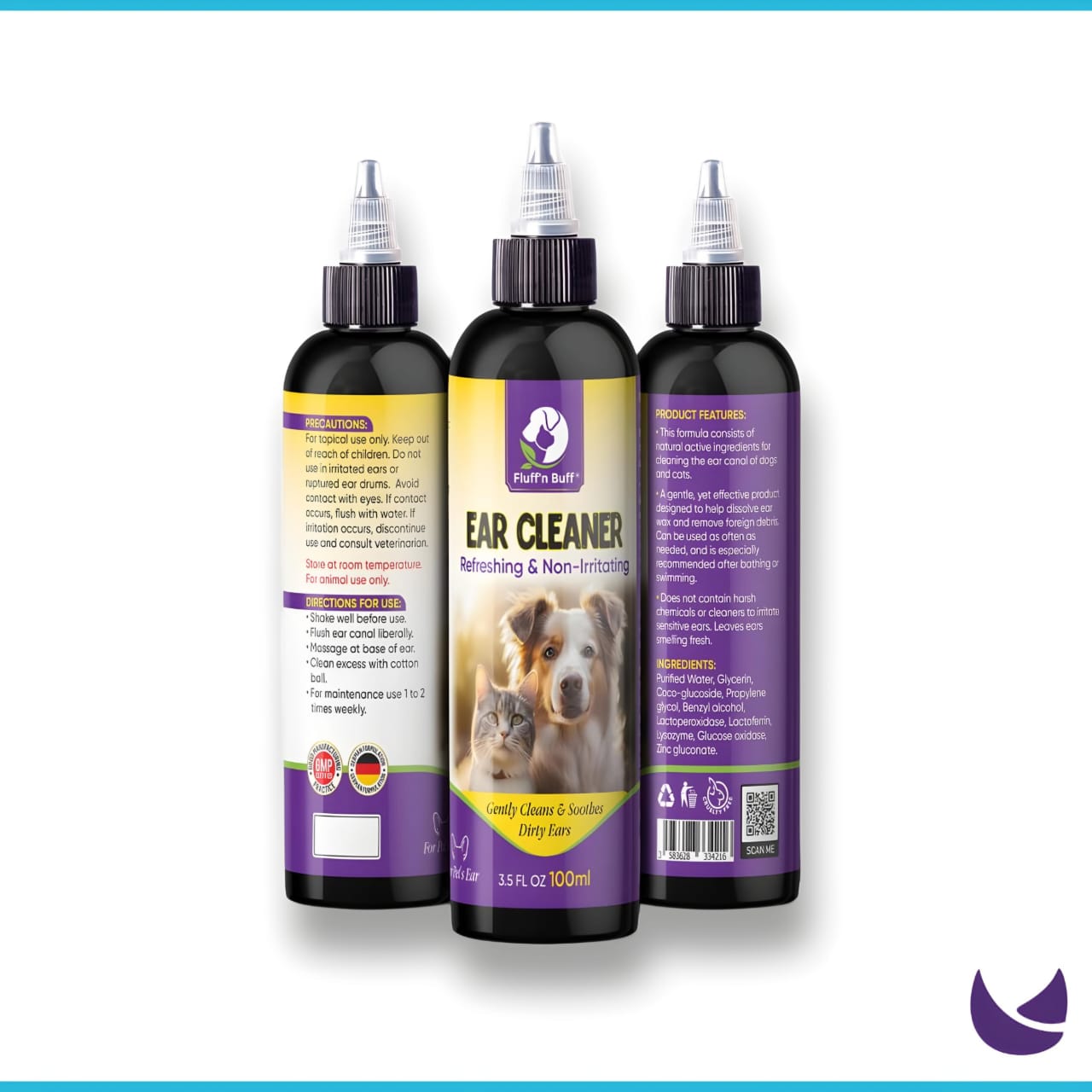 Fluff n Buff Ear Cleaner – Chubby Meows